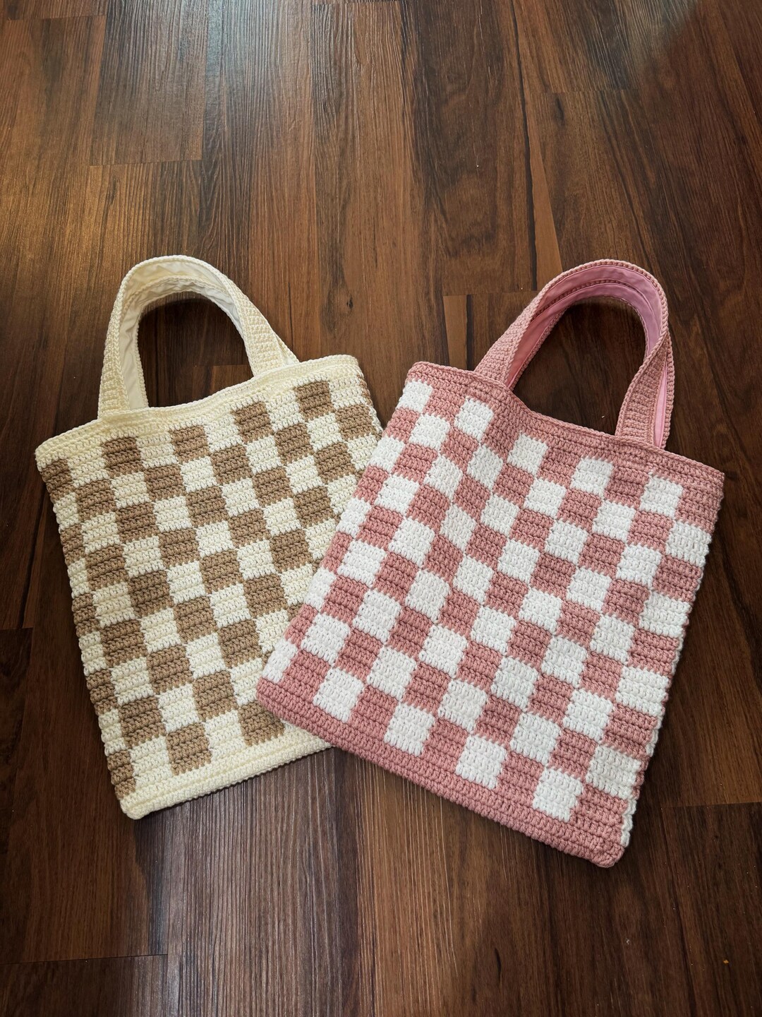 Checker Tote Bag (customize Your Own) - Etsy