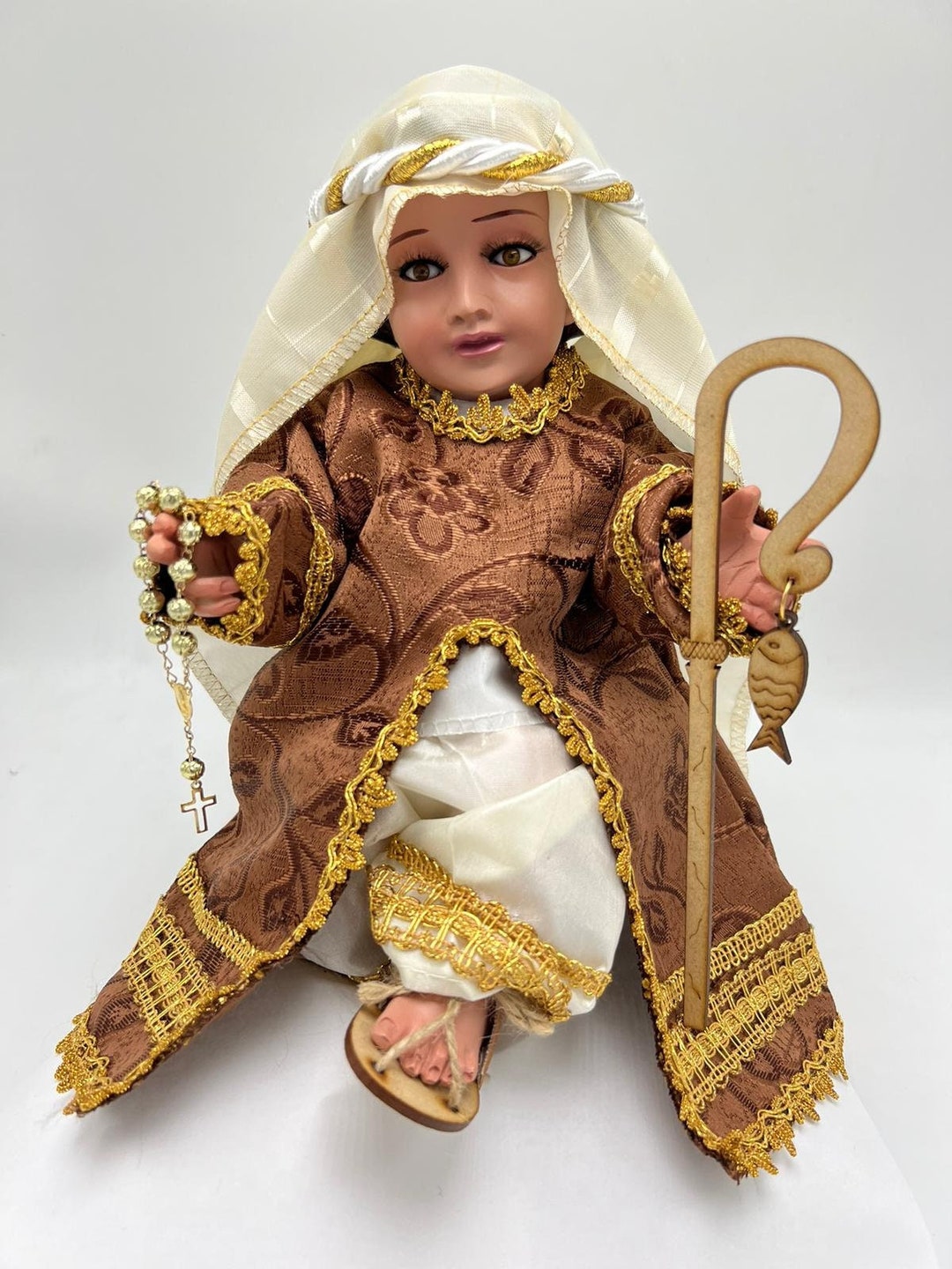 Trajecito De Nino Dios Pescador Para Niño Dios Con Accesorios Incluidos ...