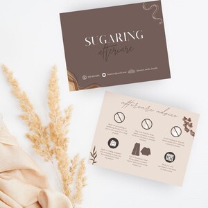 Sugaring Aftercare Cards | Esthetician Services | Thank You Cards ...