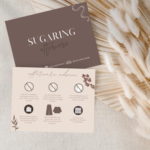 Sugaring Aftercare Cards | Esthetician Services | Thank You Cards ...