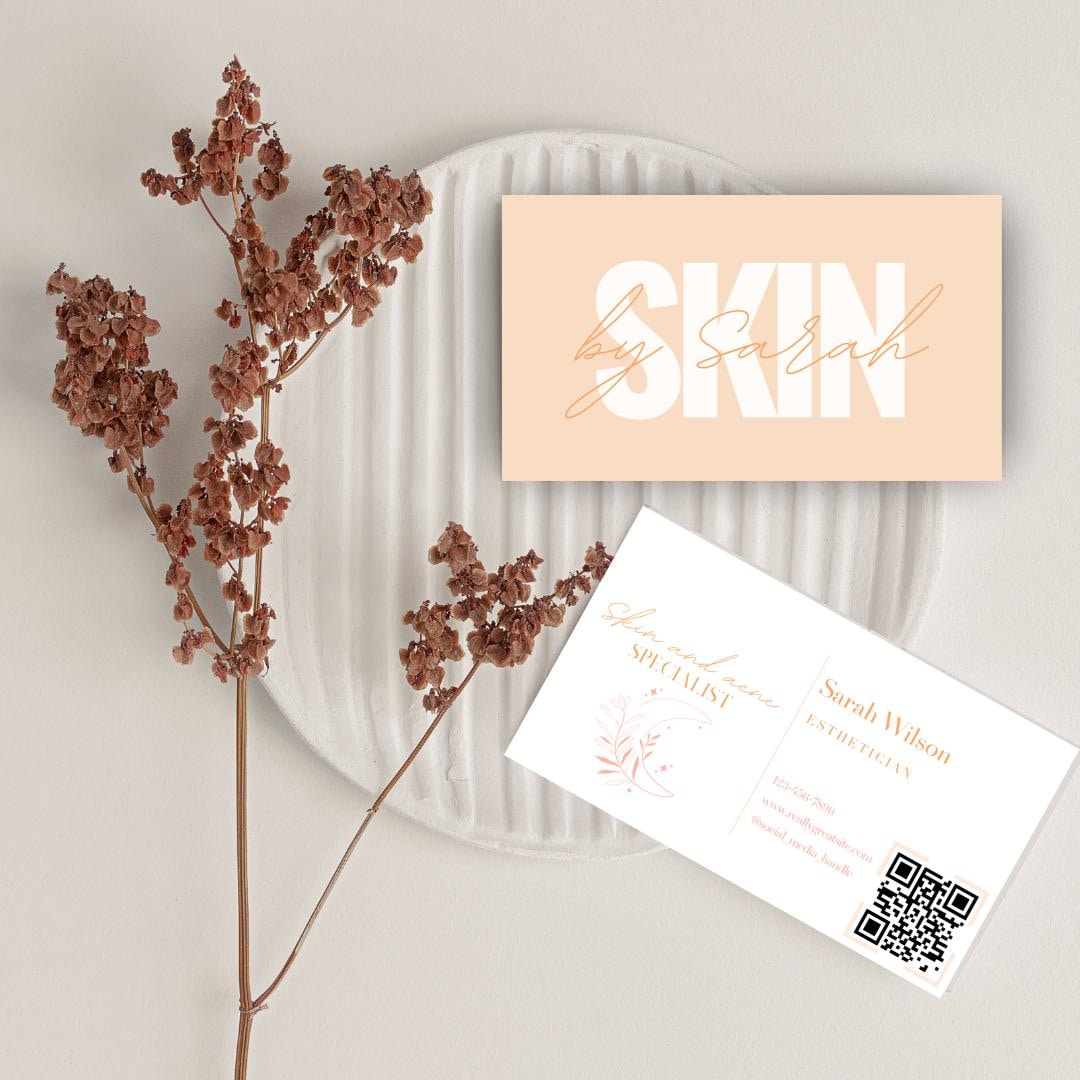 Esthetician Business Card Template | Canva Template | Small Business ...