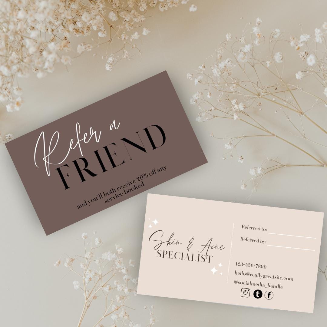 Esthetician Refer a Friend | Gain Clientele | Digital Download ...