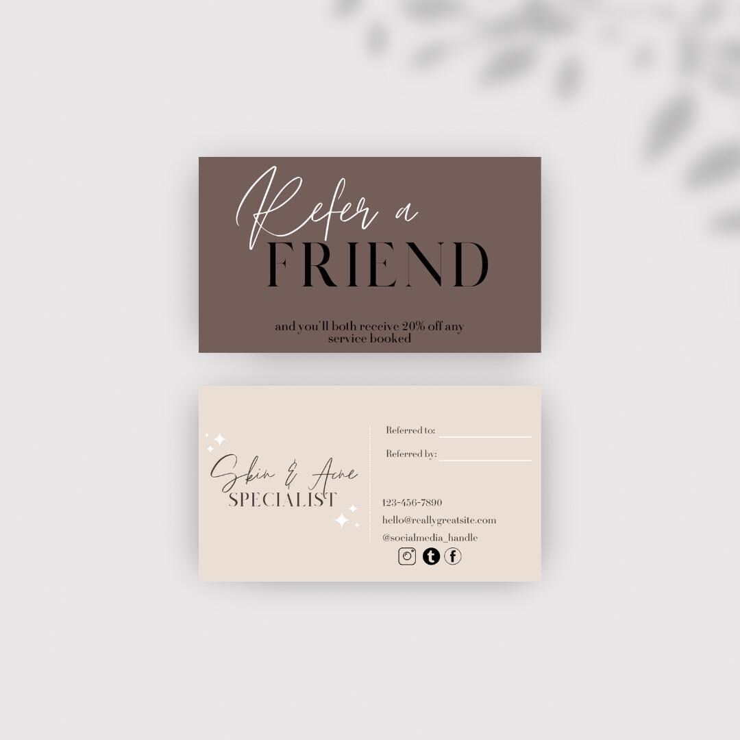 Esthetician Refer a Friend | Gain Clientele | Digital Download ...