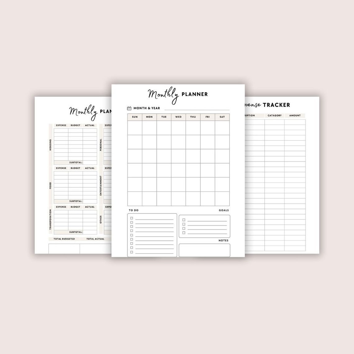 Monthly Budget Planner| Budget Planner Printable PDF| Financial Planner ...