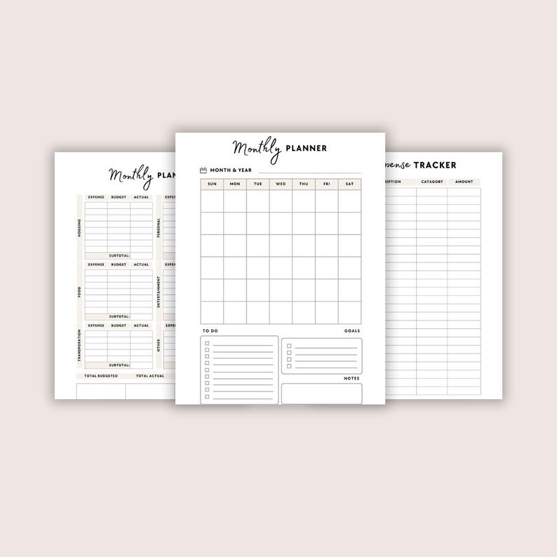 Monthly Budget Planner| Budget Planner Printable PDF| Financial Planner ...