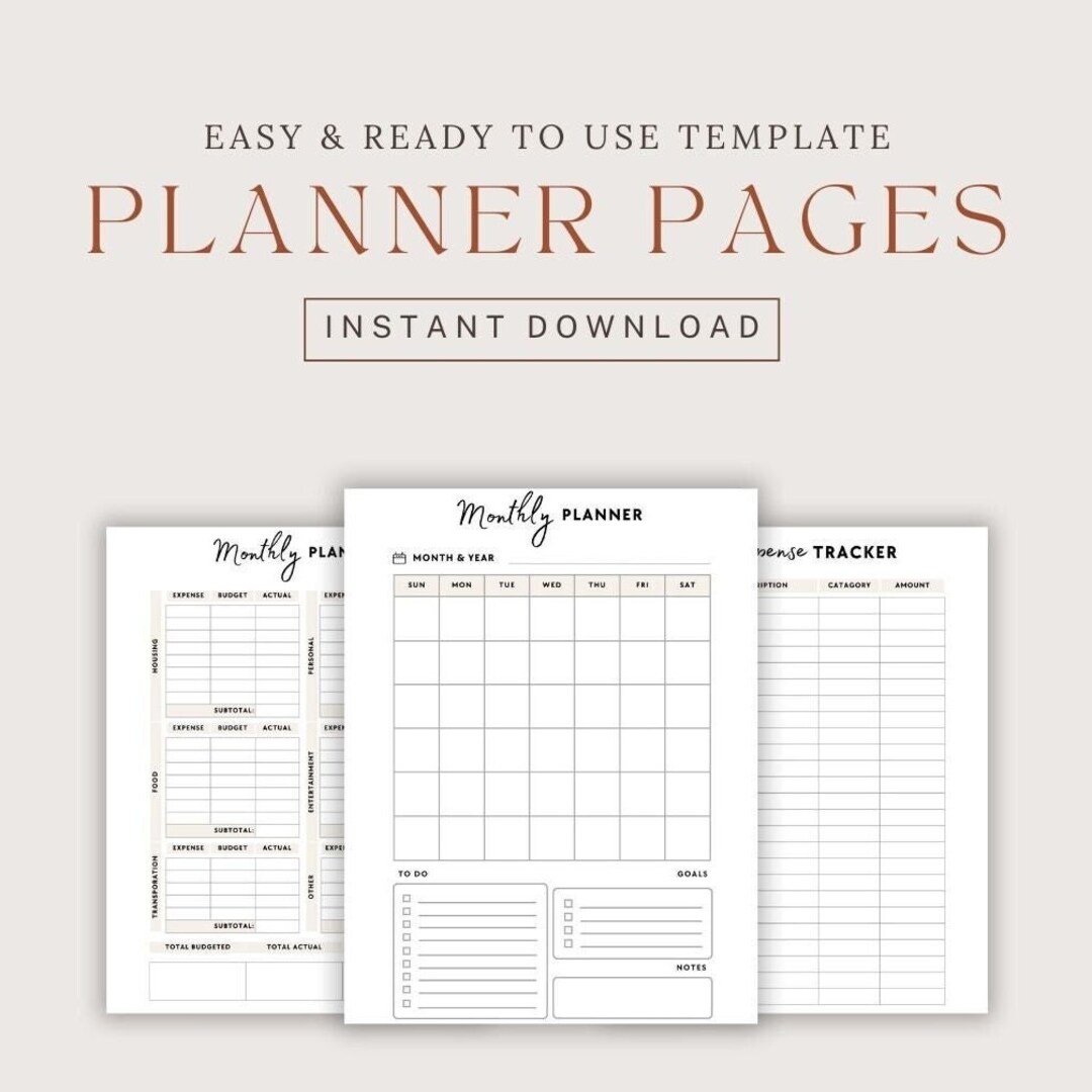 Monthly Budget Planner| Budget Planner Printable PDF| Financial Planner ...