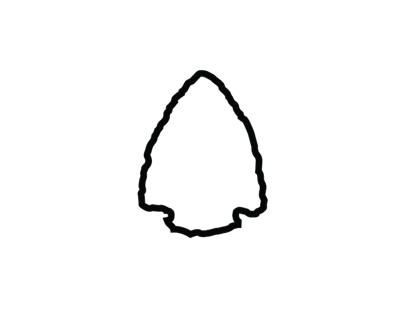 Arrowhead SVG PNG JPEG Indian Broad Head Outline Digital Clip Art ...