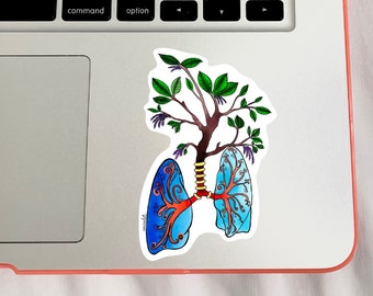 Floral Lungs Sticker Sheets, 2 Sheet Bundle, Lung Stickers, Lung Cancer ...