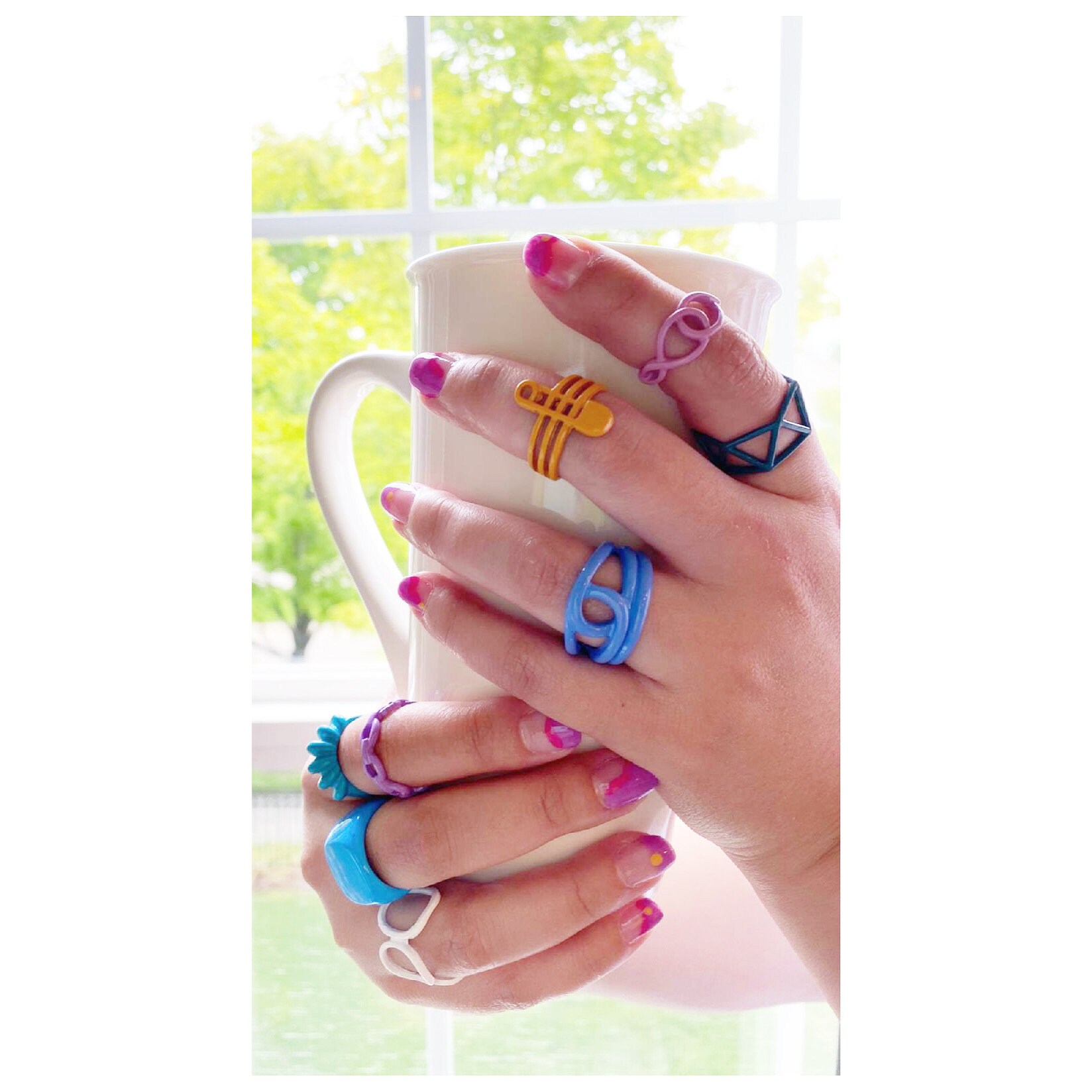 Chunky Rings | Funky | Adjustable Rings | Metal Open Rings | Colorful ...