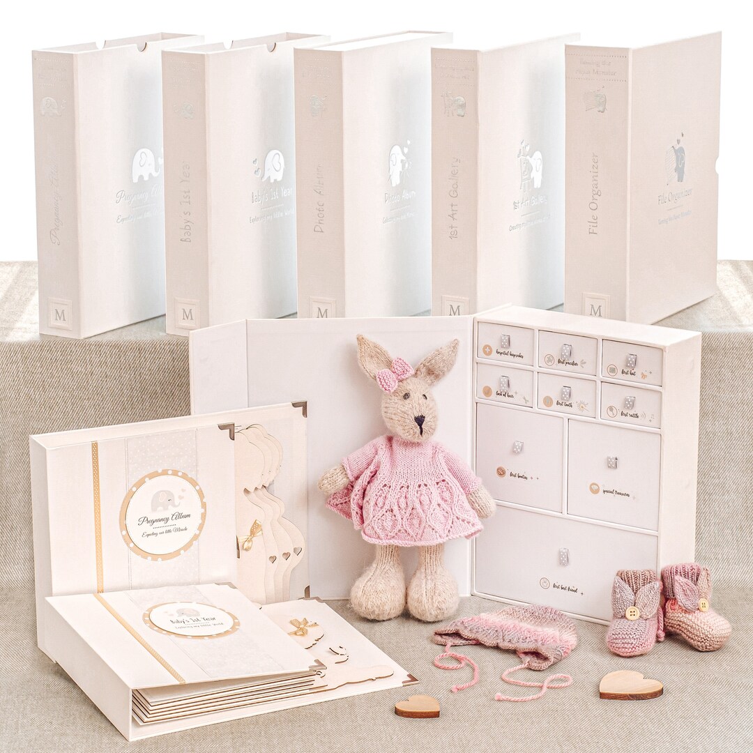 6in1: Pregnancy Journal + Baby First Year Book + Keepsake Box + Baby ...