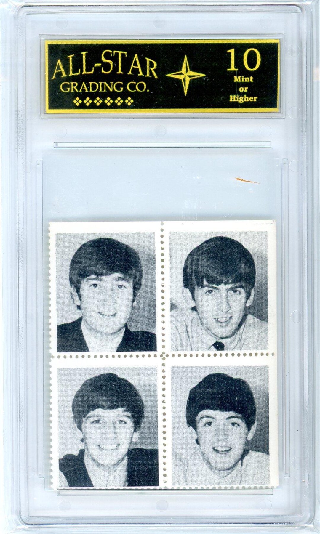 1964 the Beatles Group Graded Stamp Block ASG 10 - Etsy