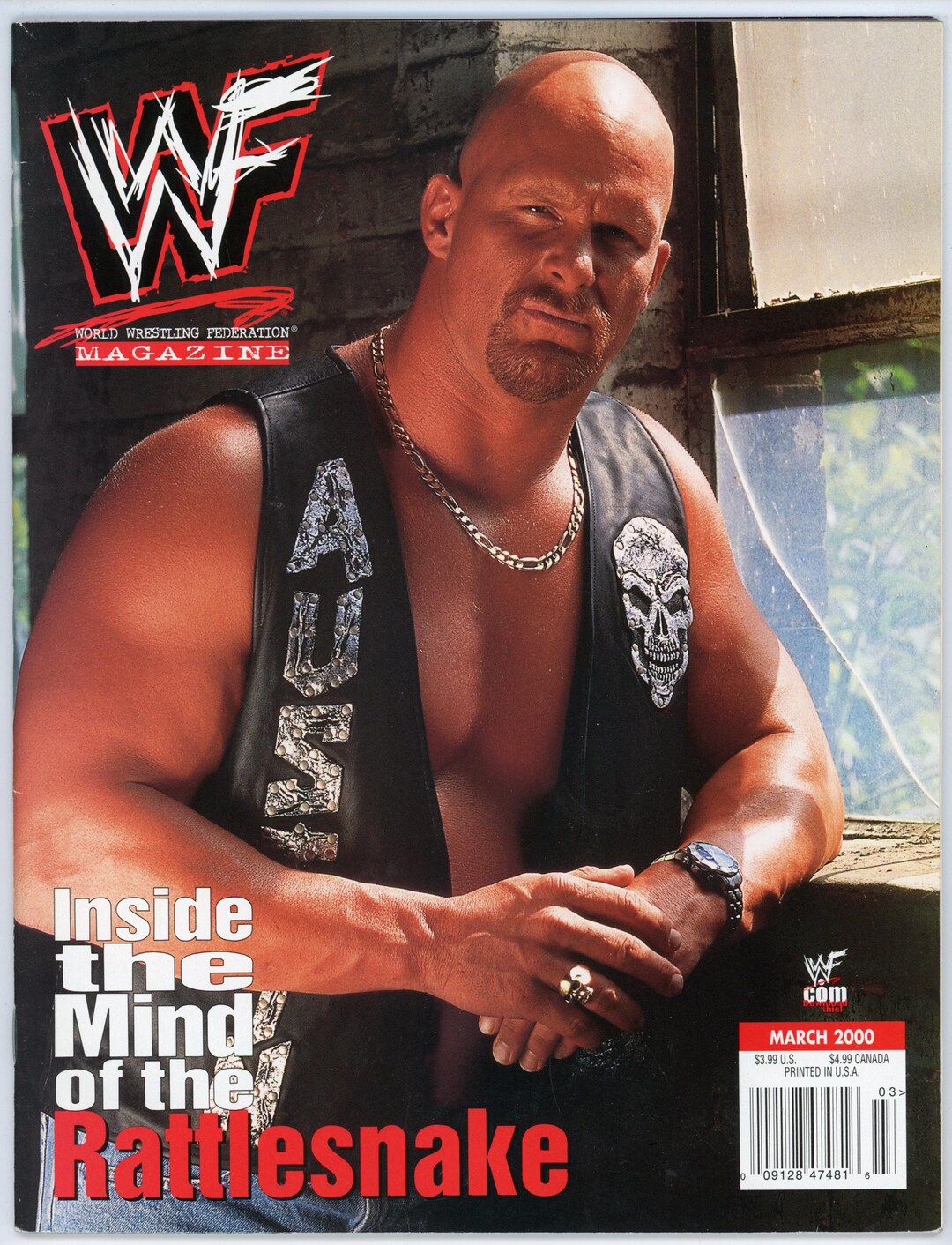 WWF WWE Vintage Wrestling Magazine (march 2000) Steve Austin Cover - Etsy