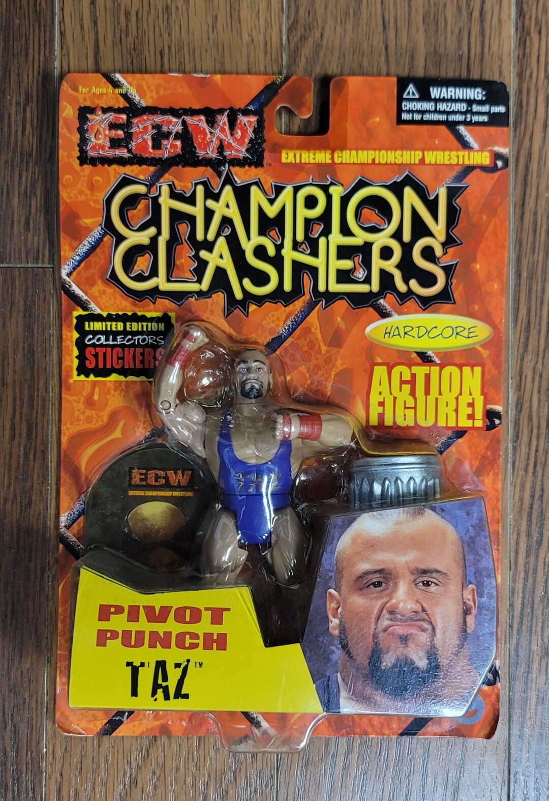 2000 Toy Makers ECW Taz Champion Clashers Hardcore Wrestling Action ...