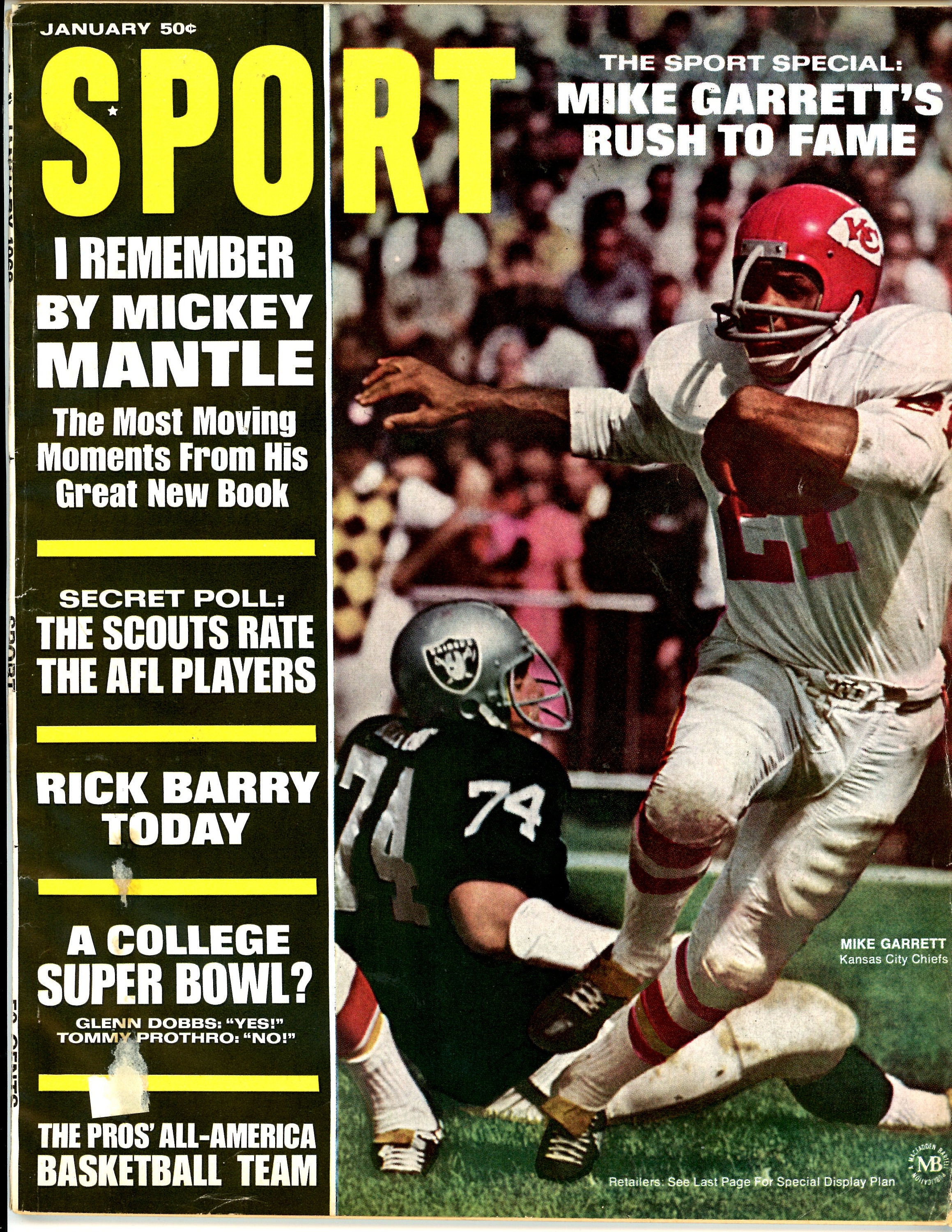 Sport Vintage Magazine Rare Newsstand Edition january, 1968 Mike ...