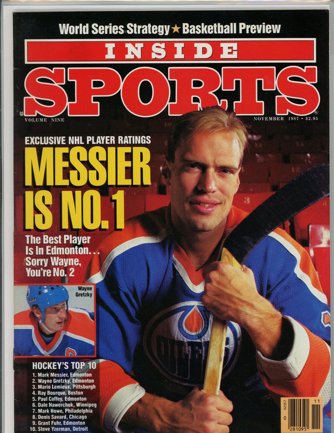 Inside Sports Vintage Magazine Hockey november, 1987 Wayne Gretzky ...