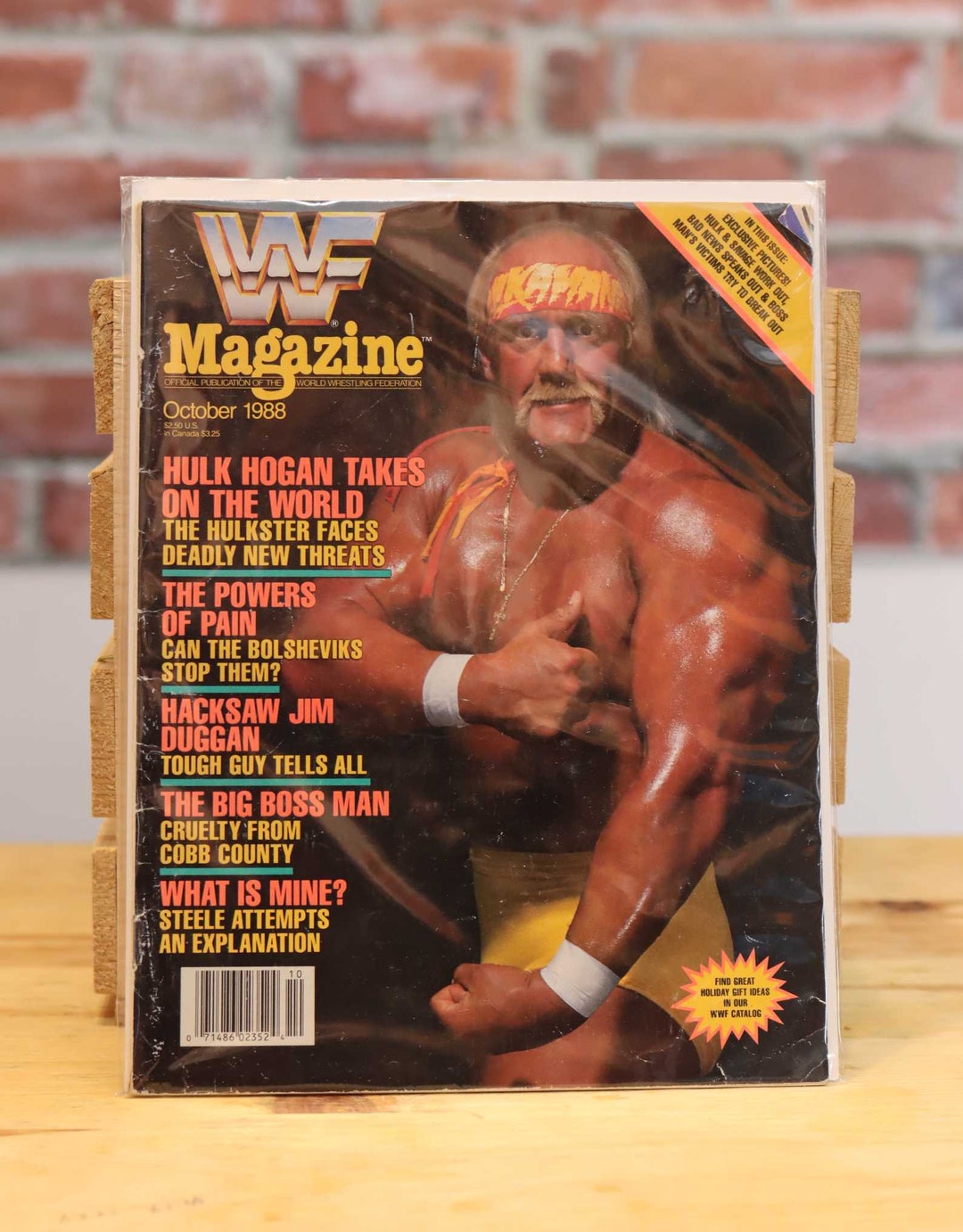Original WWF WWE Vintage Wrestling Magazine Hulk Hogan october 1988 - Etsy