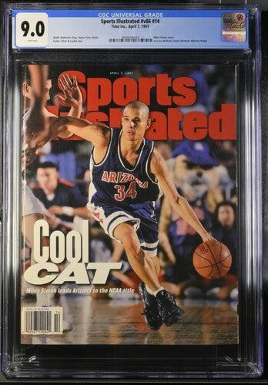 1997 Sports Illustrated Graded Magazine CGC 9.0 Miles Simon Newsstandm ...
