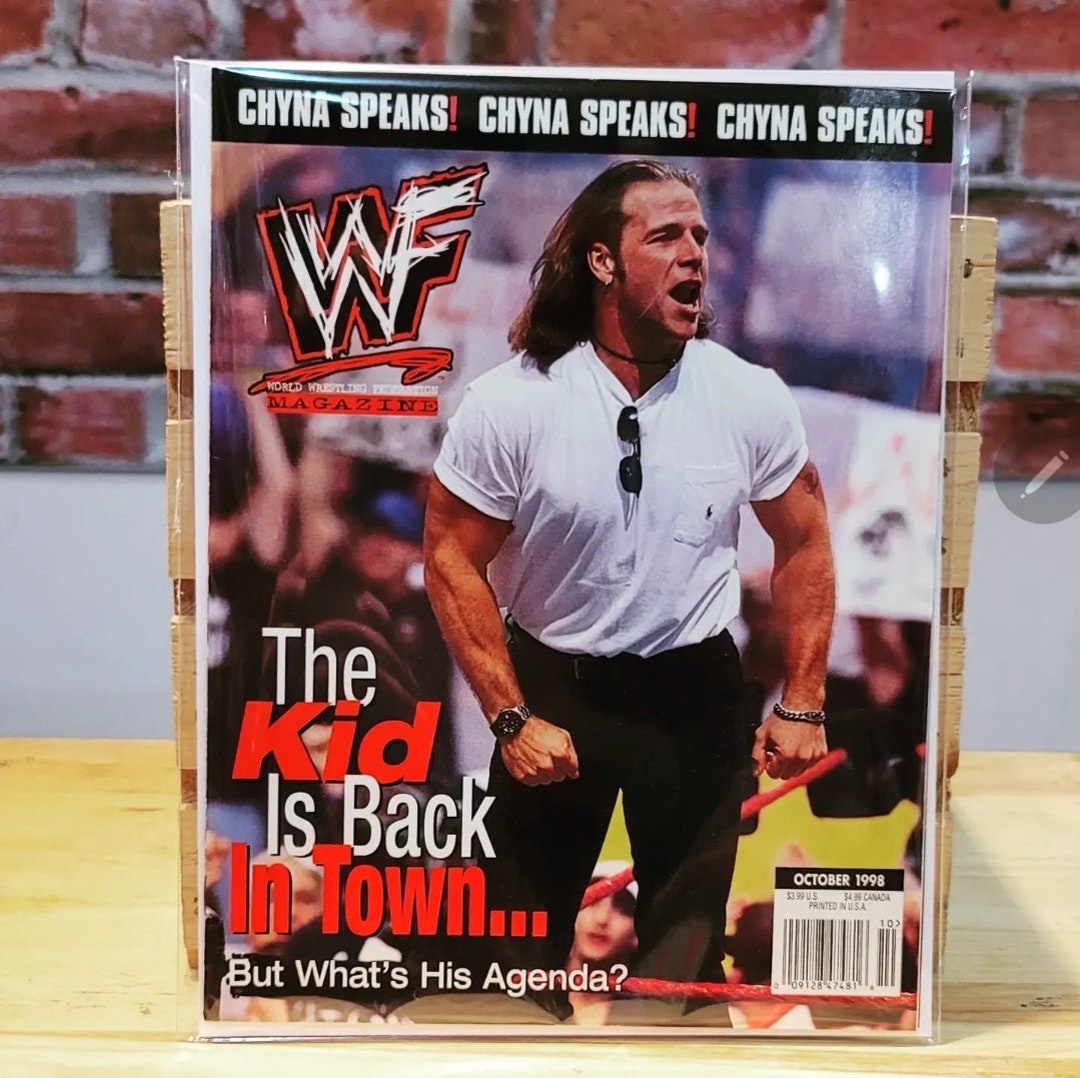 Original WWF WWE Vintage Wrestling Magazine HBK Shawn Michaels october ...