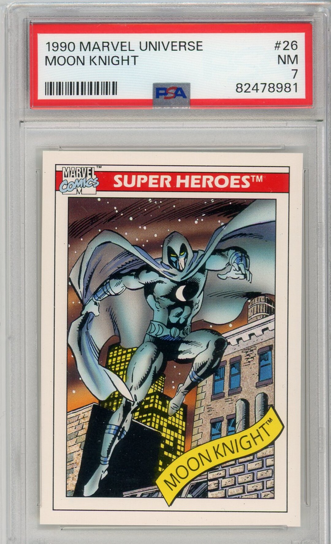 1990 Marvel Universe Moon Knight 26 Graded Card PSA 7 - Etsy
