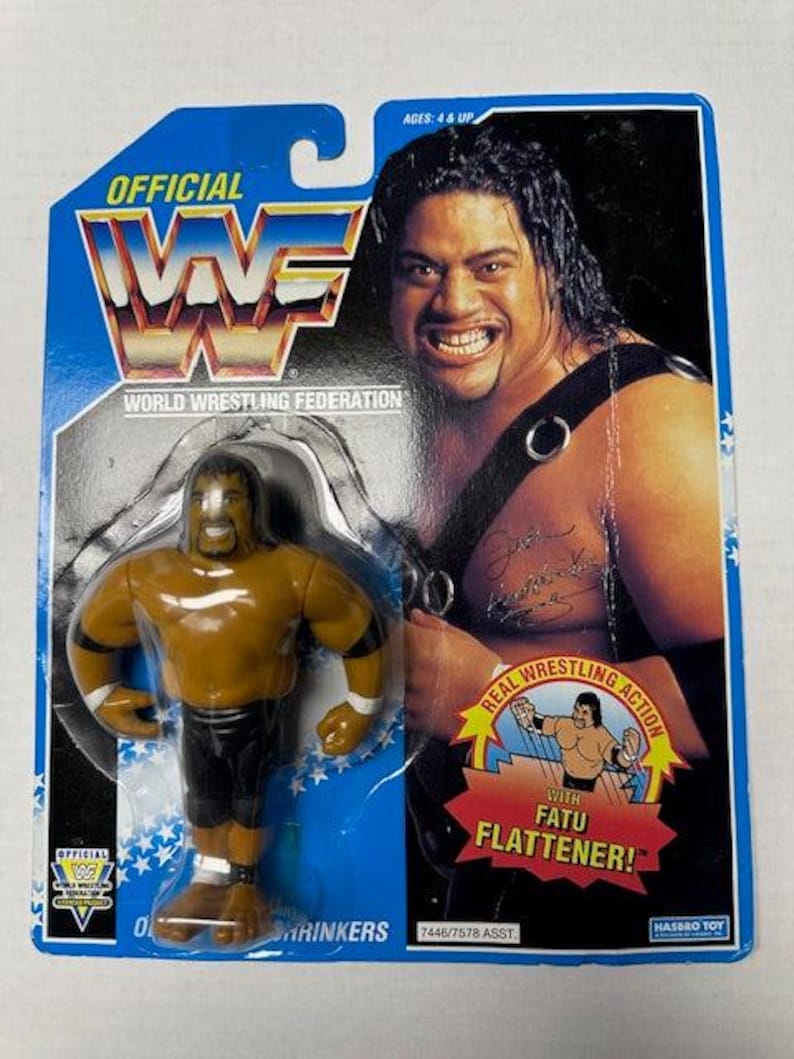 1993 Hasbro Fatu of the Head Shrinkers WWF WWE Wrestling Action Figure ...