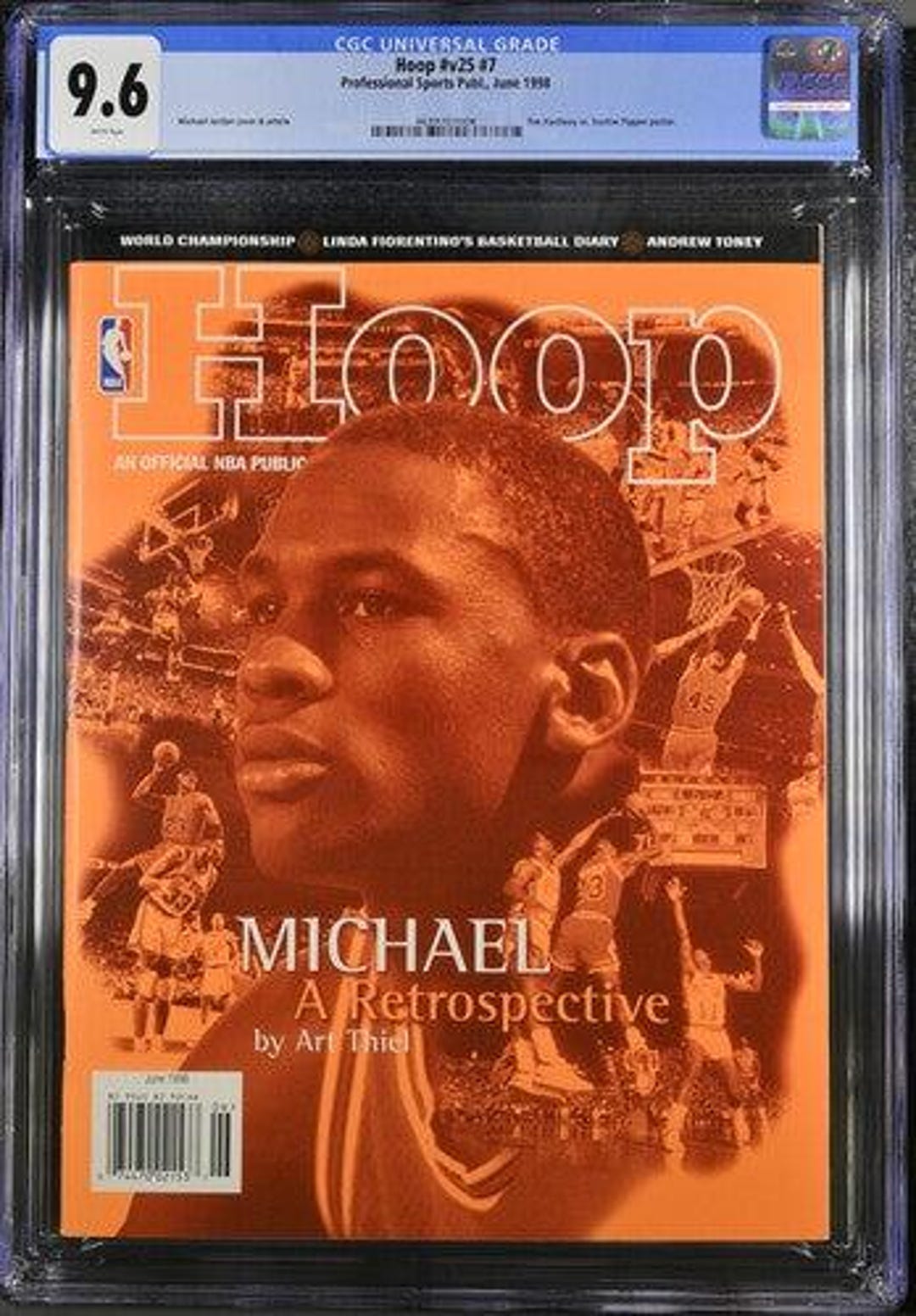 1998 Hoop NBA Magazine Graded Magazine CGC 9.6 Michael Jordan POP 1 - Etsy
