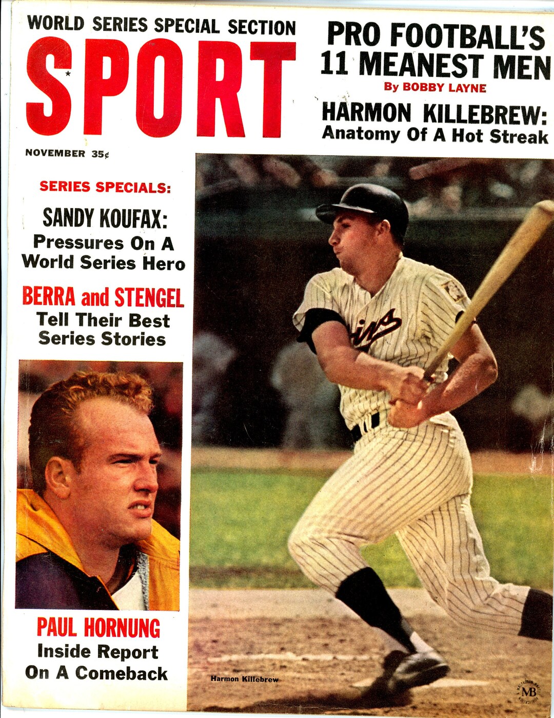 Sport Vintage Magazine Rare Newsstand Edition november, 1964 Harmon ...