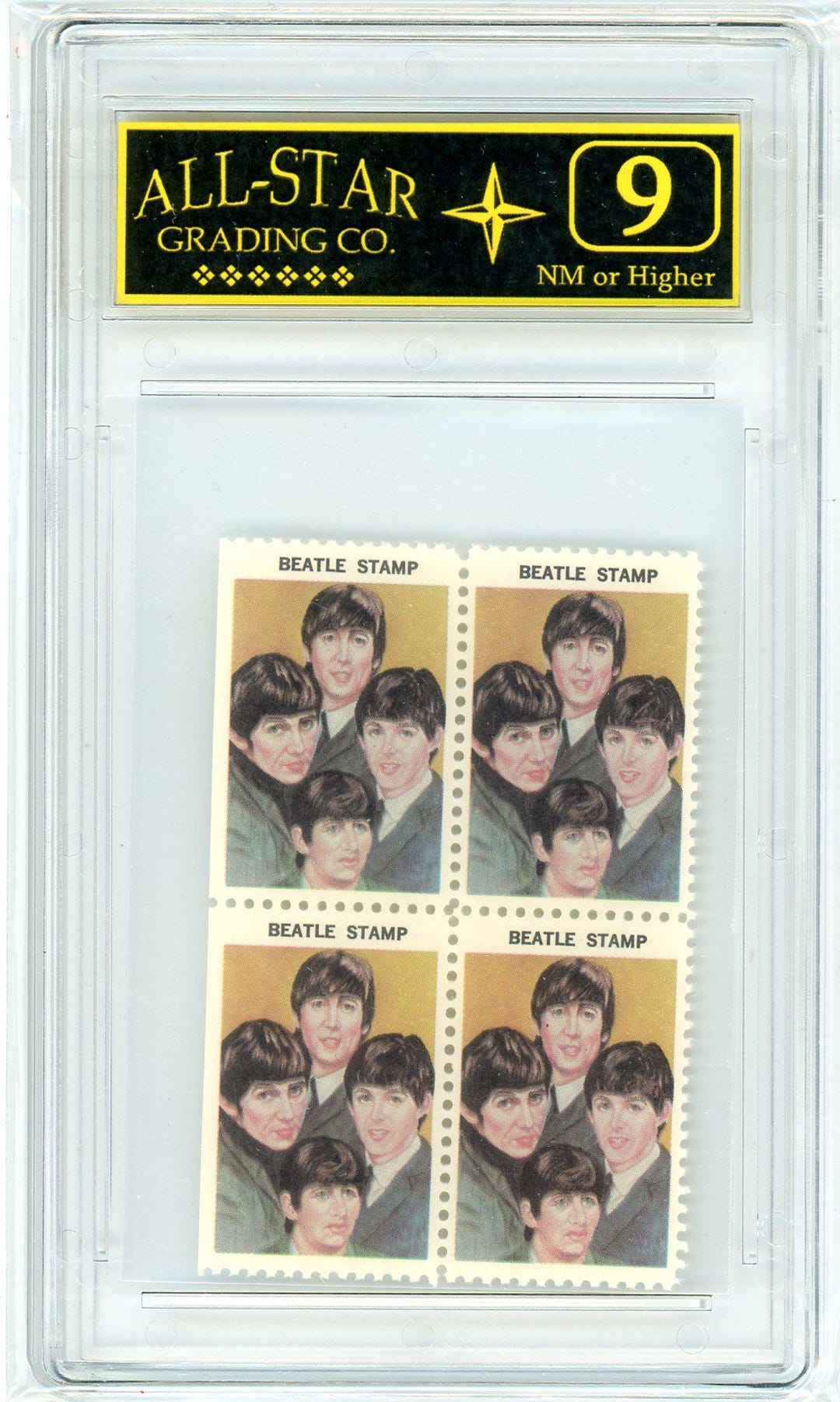 1964 the Beatles Graded Stamp Block ASG 9 - Etsy