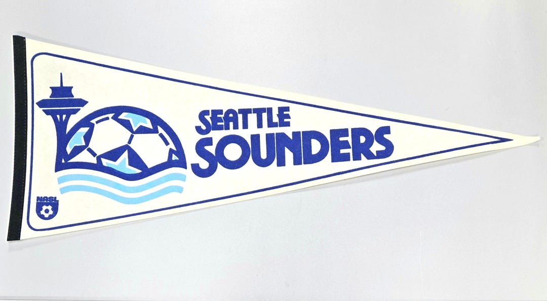 1980s Seattle Sounders North American Soccer League Vintage Pennant ...