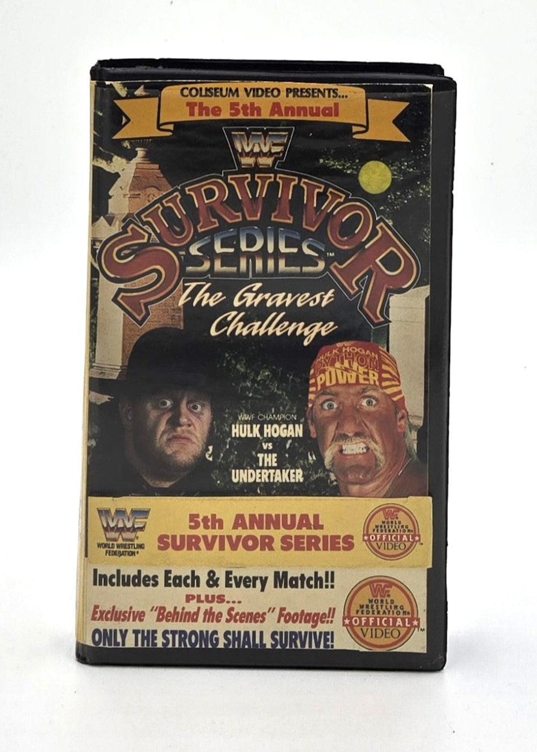 1991 WWF WWE Wrestling 5th Annual Survivor Series VHS Tape Clamshell - Etsy