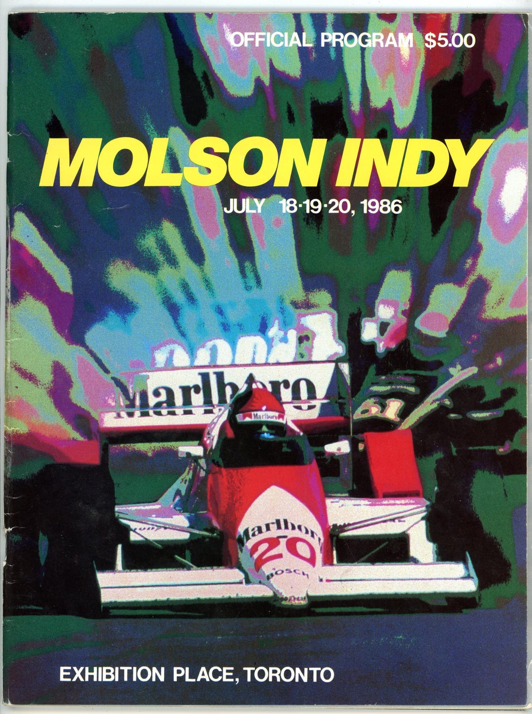 1986 Molson Indy Official Racing Program (july 18 / 19 / 20) Exhibition ...