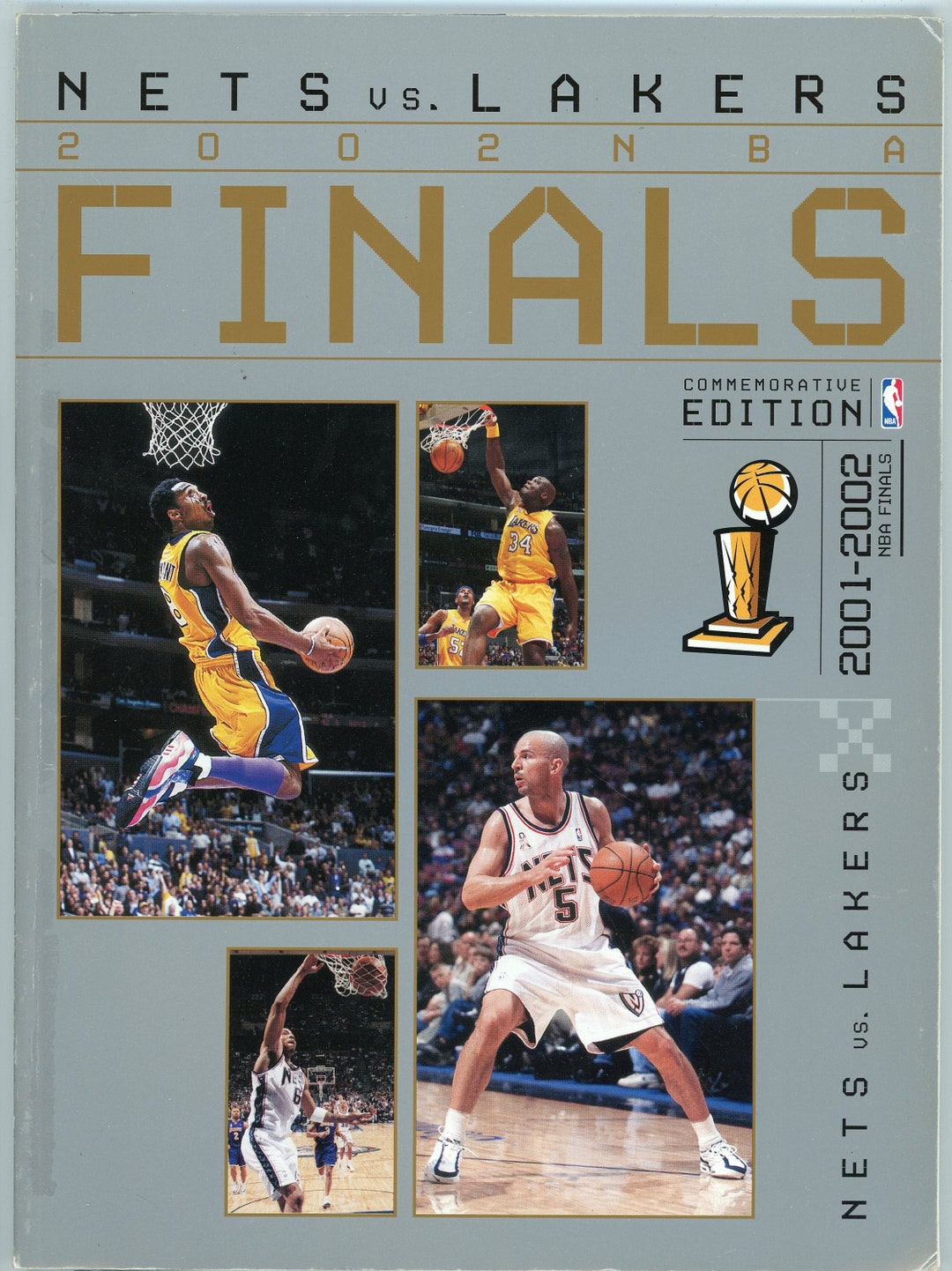 2001/02 NBA Finals Commemorative Program Nets Vs. Lakers Kobe Bryant - Etsy