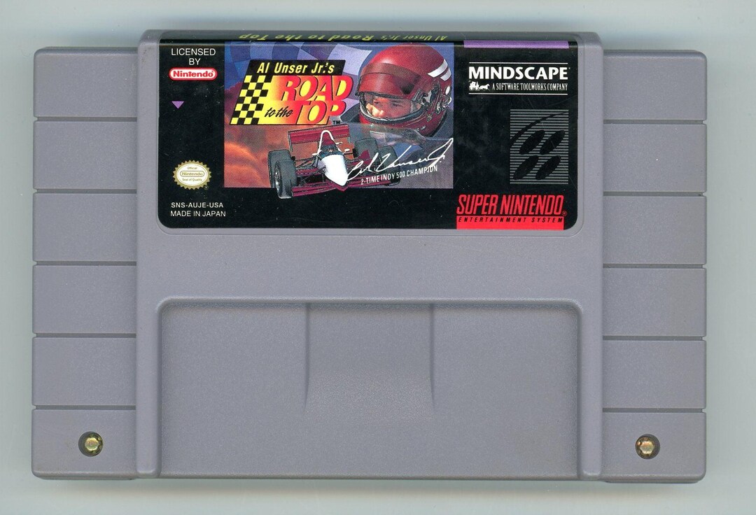 1994 Mindscape Al Unser Jr.'s Road to the Top SNES Video Game Cartridge ...