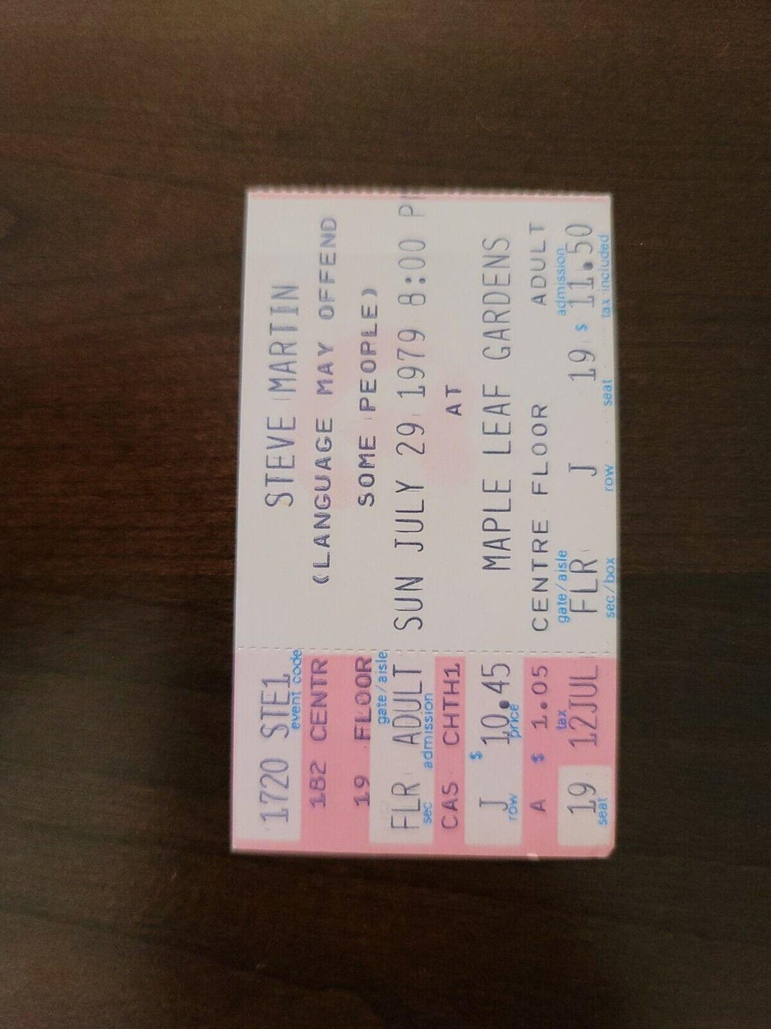 Steve Martin 1979, Toronto Maple Leaf Gardens Original Concert Ticket ...