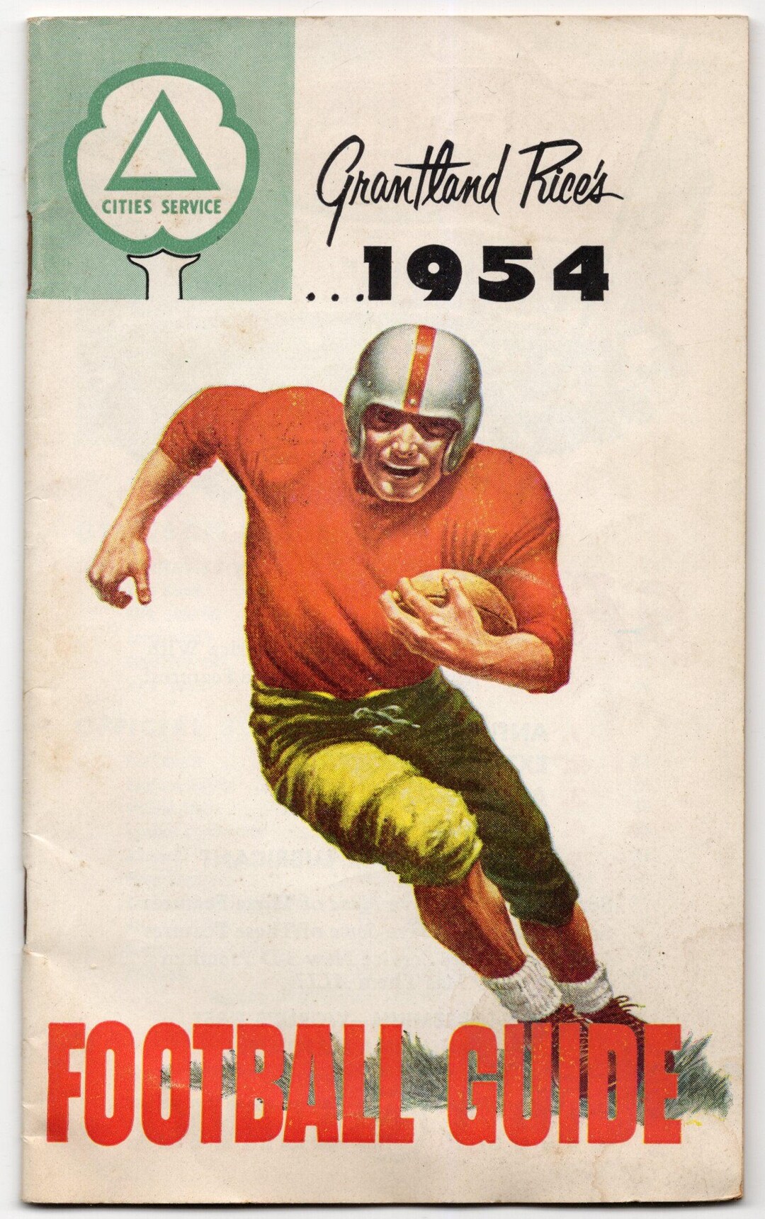 1954 Cities Service Petroleum Inc. Grantland Rice's 1954 Football Guide ...