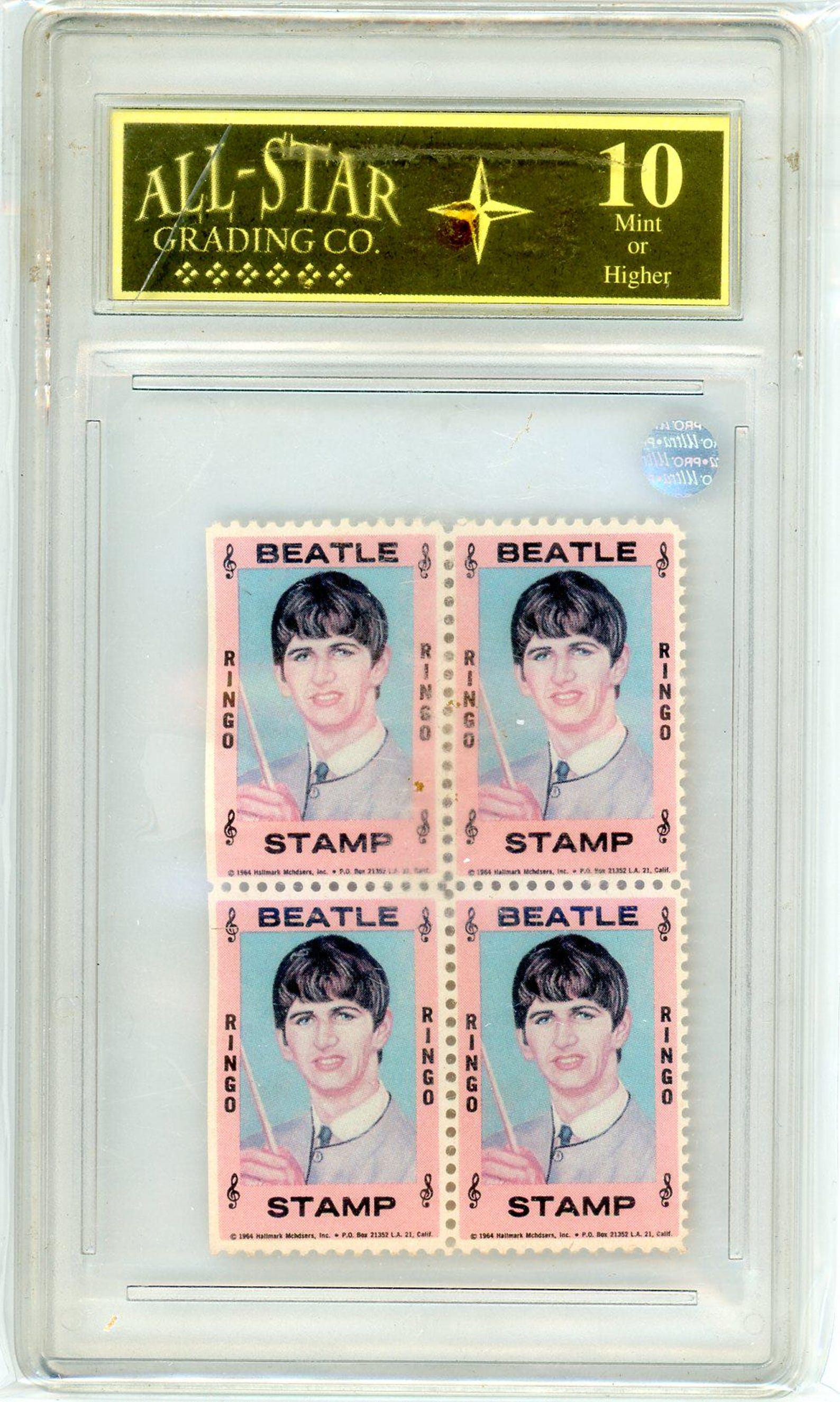 1964 the Beatles Ringo Starr Stamp Block Graded ASG 10 - Etsy