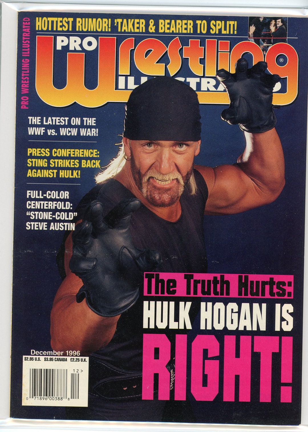 PWI Pro Wrestling Illustrated Magazine december, 1996 Hulk Hogan - Etsy