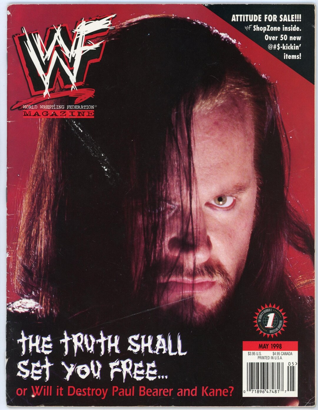 WWF WWE Vintage Wrestling Magazine (may 1998) Kane Cover - Etsy