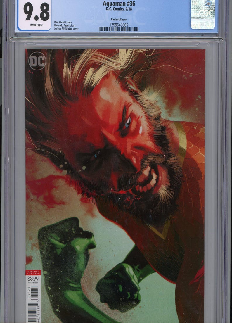 2018 Aquaman #36 Graded Comic Book Joshua Middleton Cover CGC 9.8 - Etsy