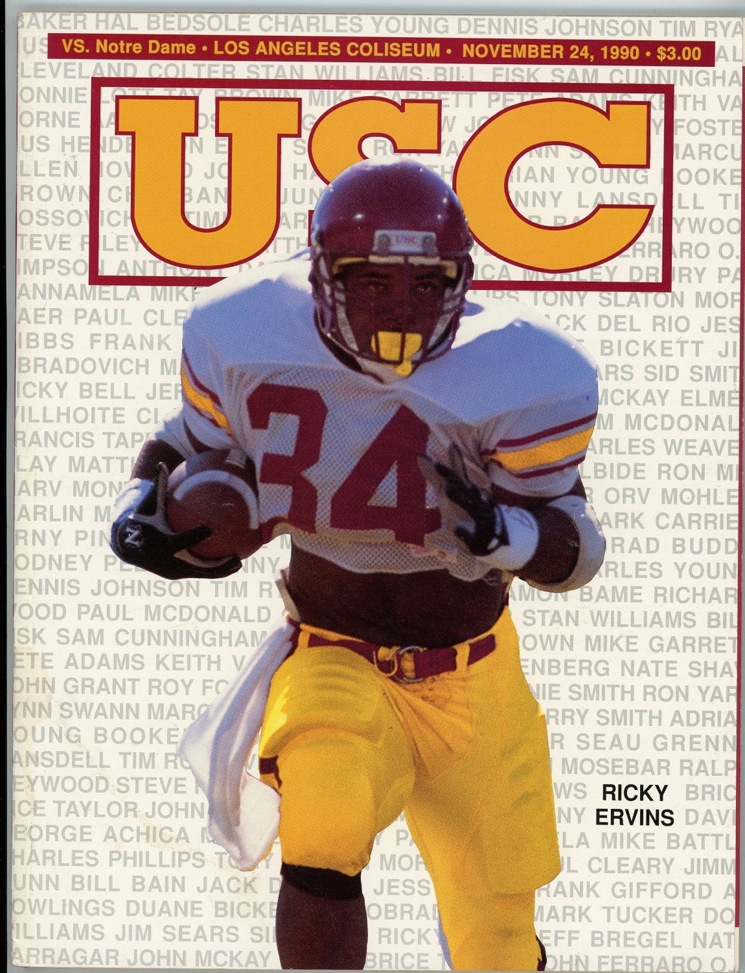 Original 1994 USC College Football Program and Ticket Stub - Etsy