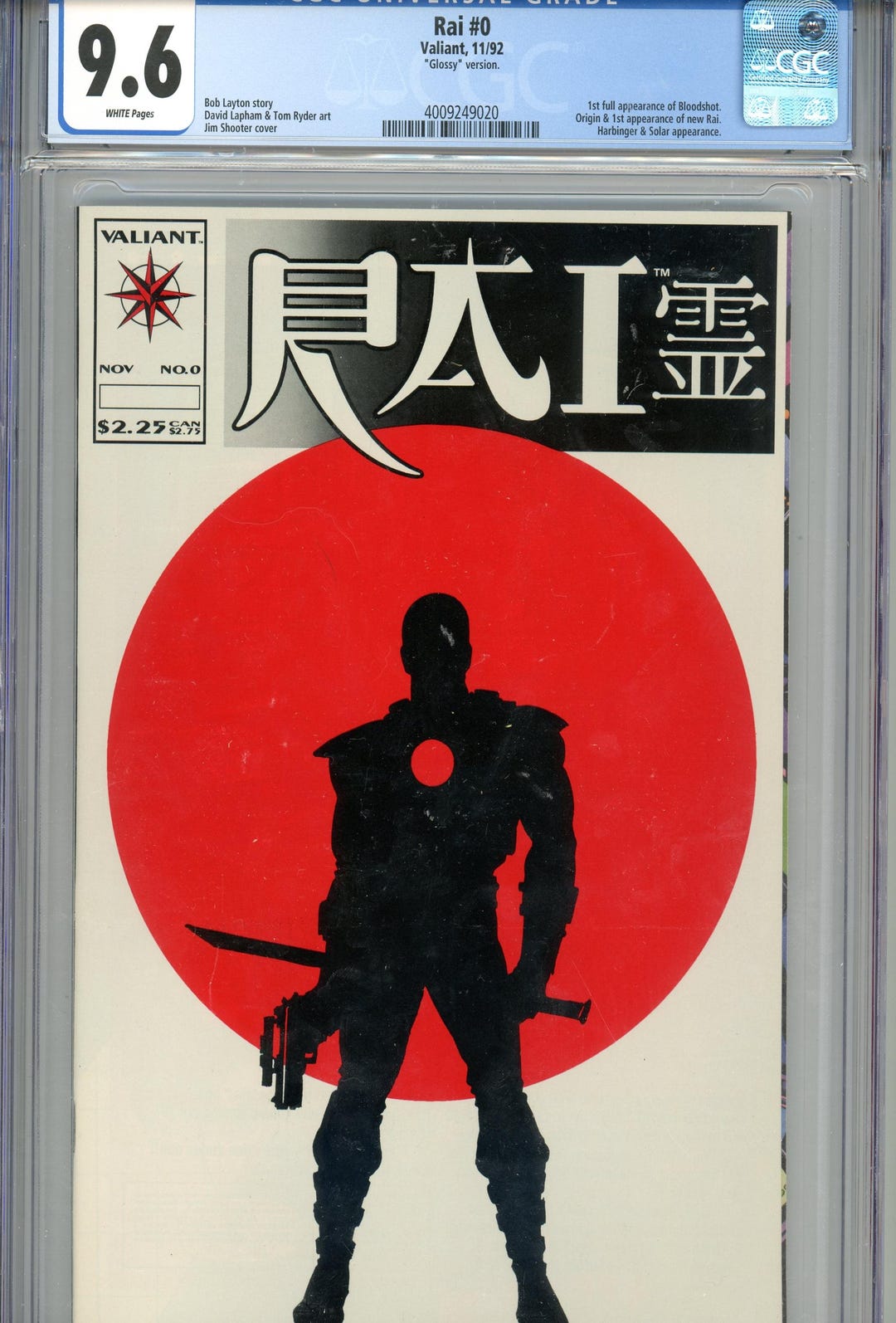 1992 Valiant Rai #0 Graded Comic Book Glossy Version CGC 9.6 - Etsy