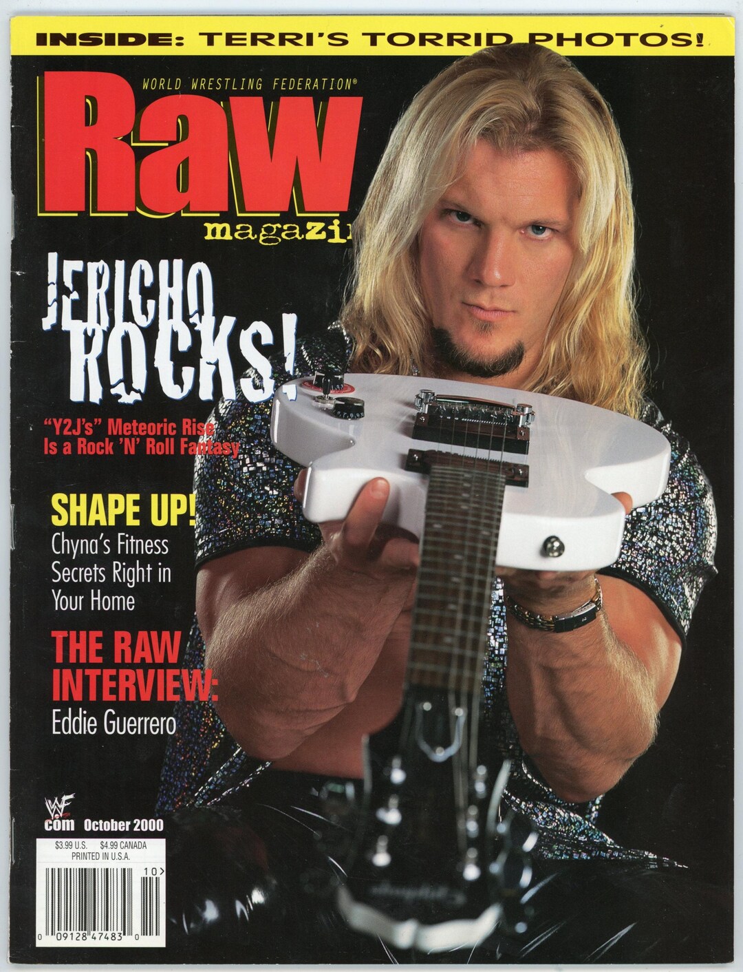WWF WWE Raw Wrestling Magazine (october 2000) Chris Jericho Cover - Etsy