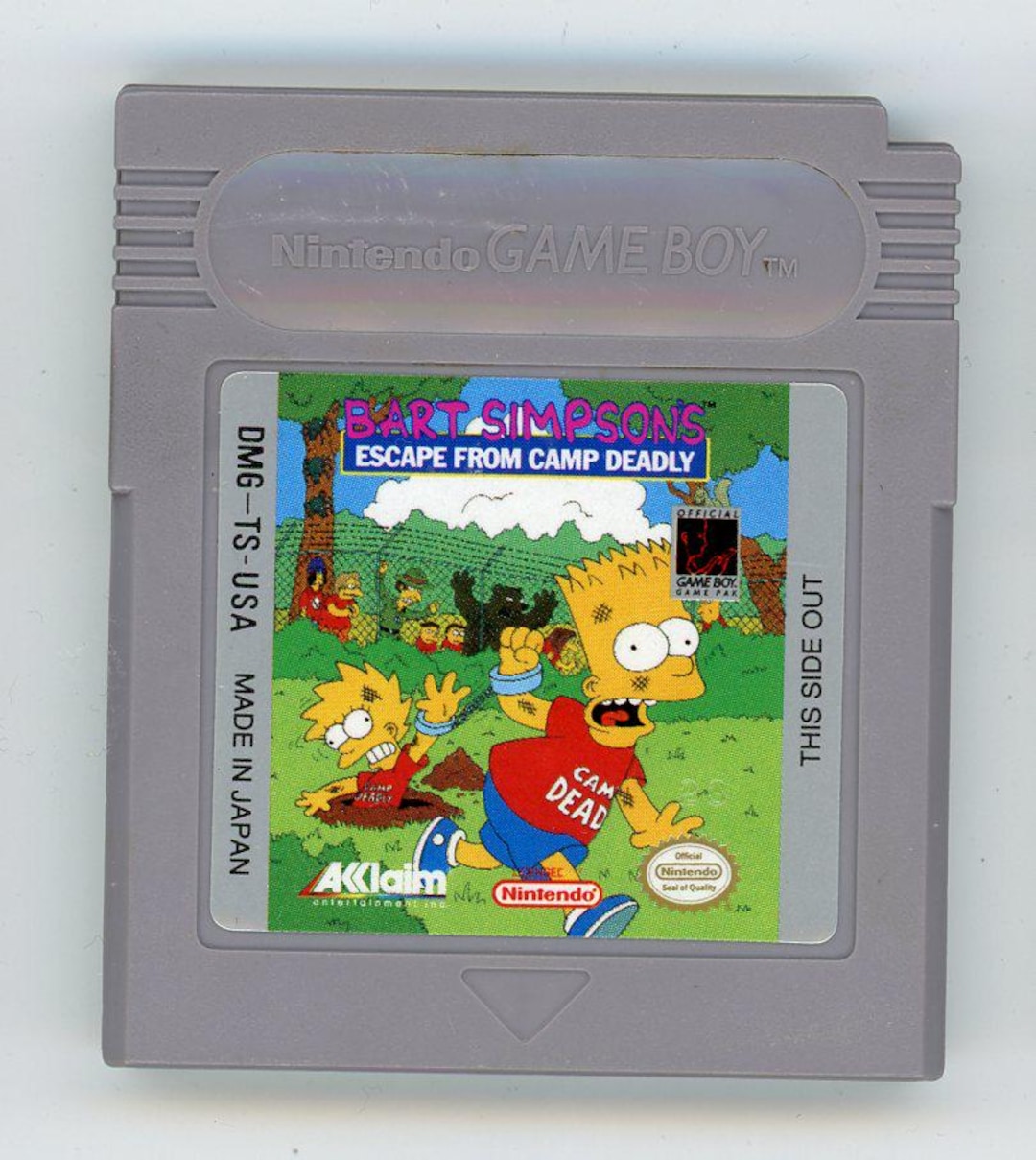 1991 Bart Simpson's Escape From Camp Deadly Game Boy Video Game ...
