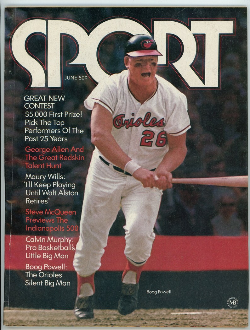 Vintage Sport Magazine Boog Powell june 1971 Baltimore - Etsy