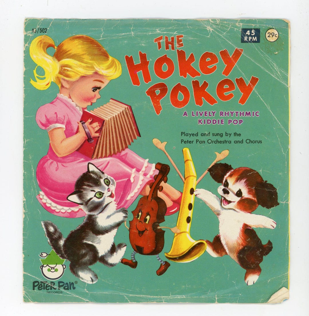 1962 Peter Pan Records the Hokey Pokey 45RPM 7" Vintage Vinyl Record - Etsy