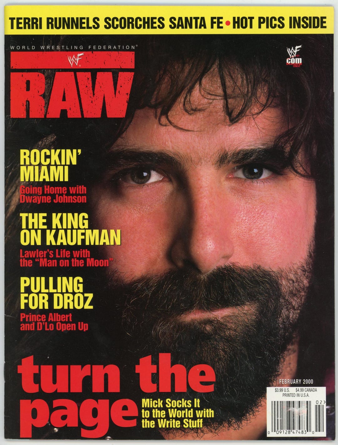 WWF WWE Raw Vintage Wrestling Magazine (february 2000) Mick Foley Cover ...
