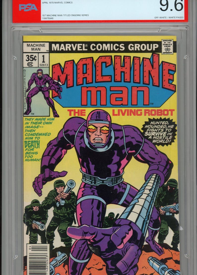 1978 Machine Man the Living Robot #1 Graded Comic Book Jack Kirby ...