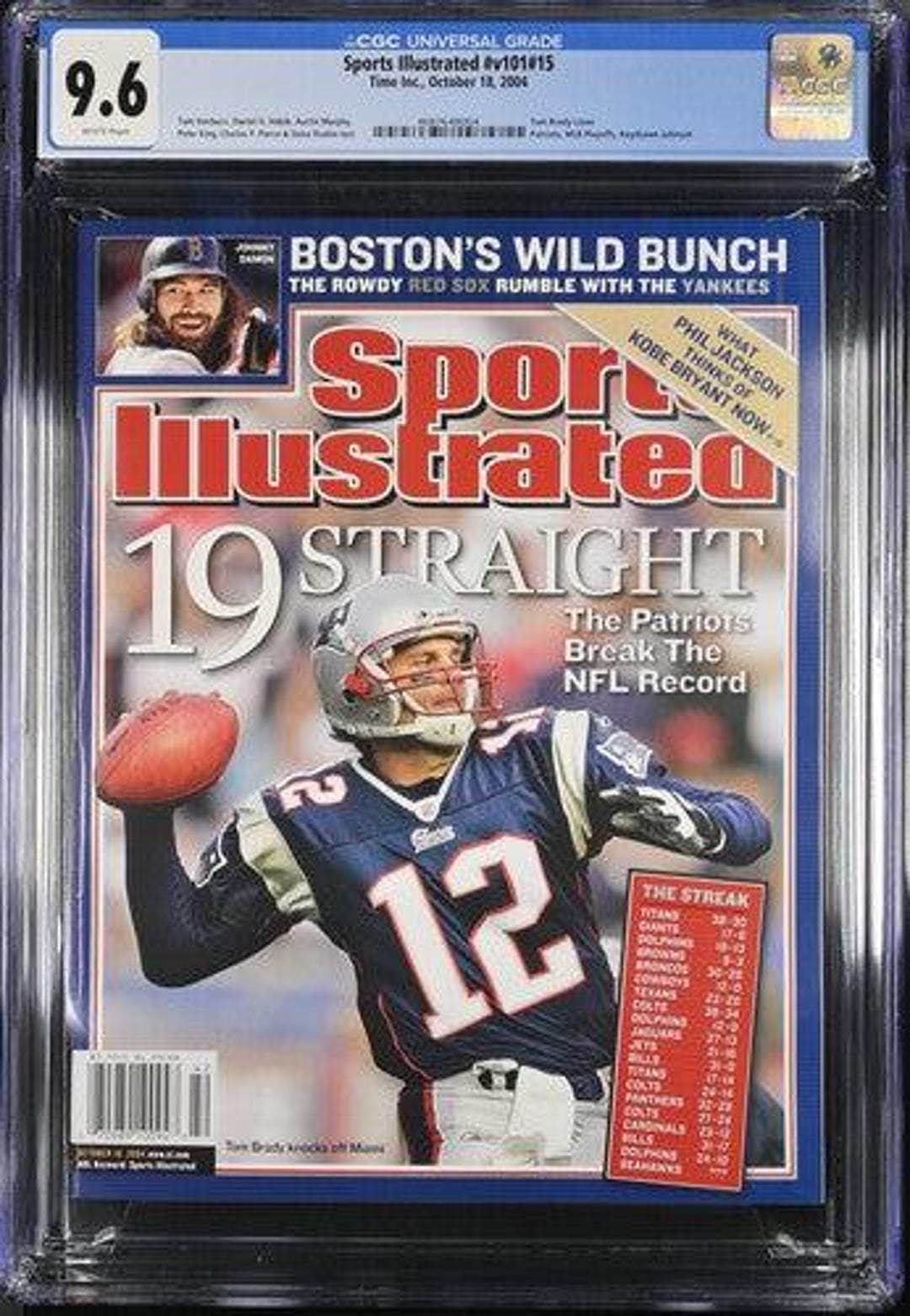 2004 Sports Illustrated Graded Newsstand Magazine CGC 9.6 POP 20 Tom ...