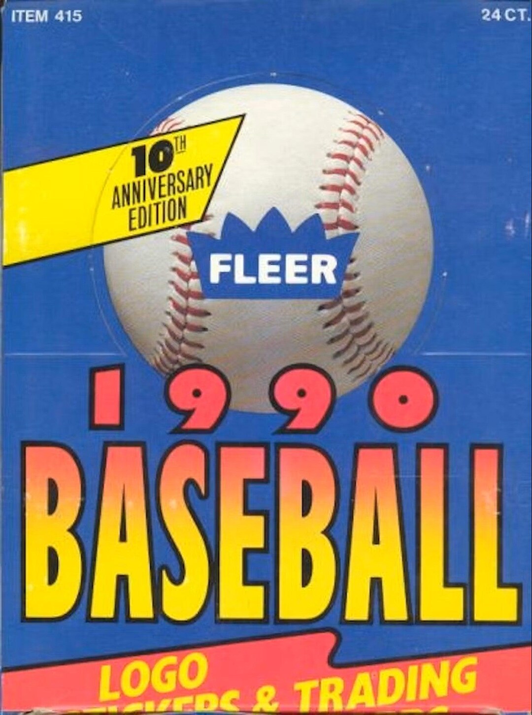 1990 Fleer MLB Baseball Card Rack Pack Box (24 Packs) - Etsy