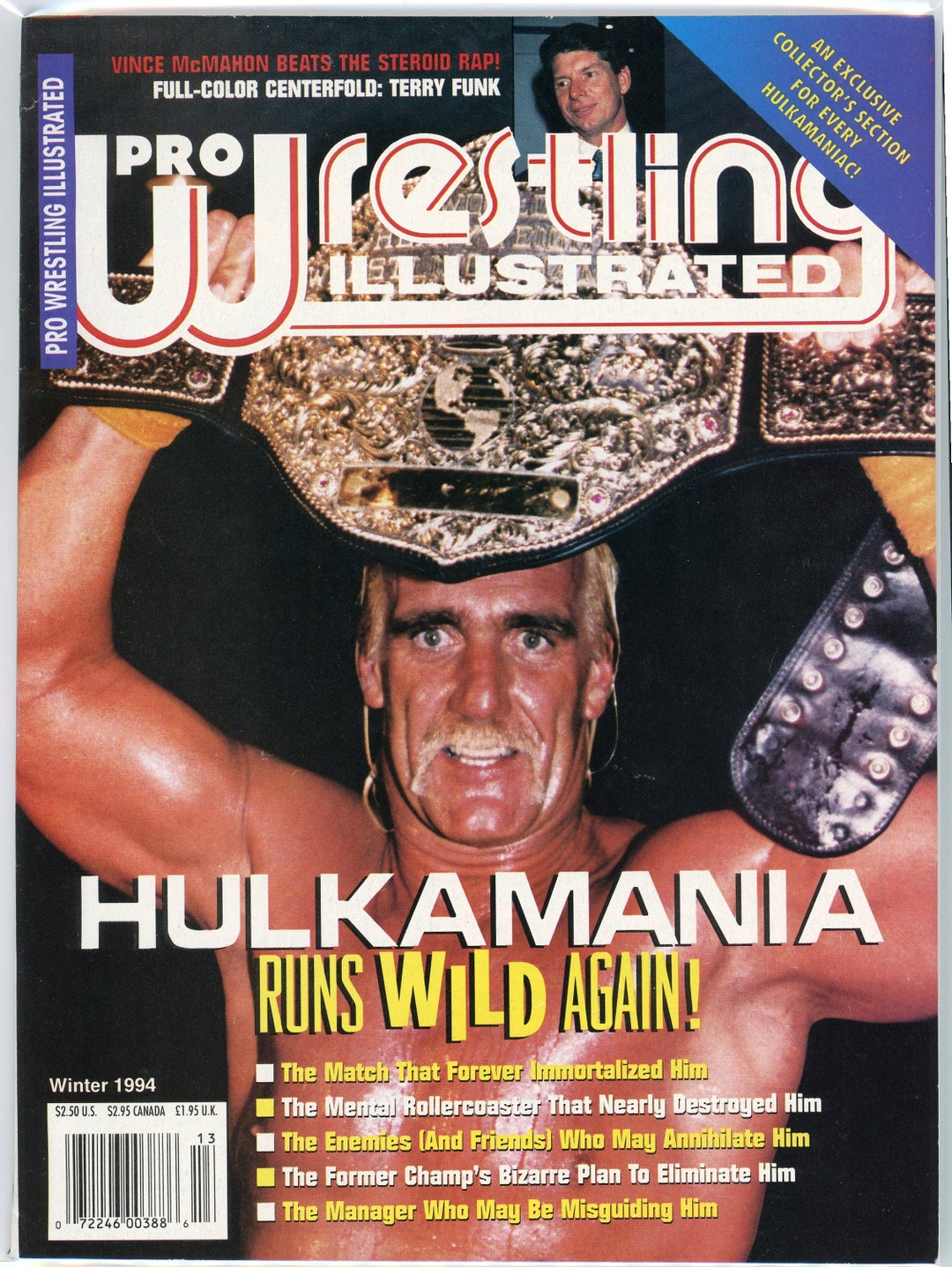 PWI Pro Wrestling Illustrated Magazine winter, 1994 Hulk Hogan - Etsy