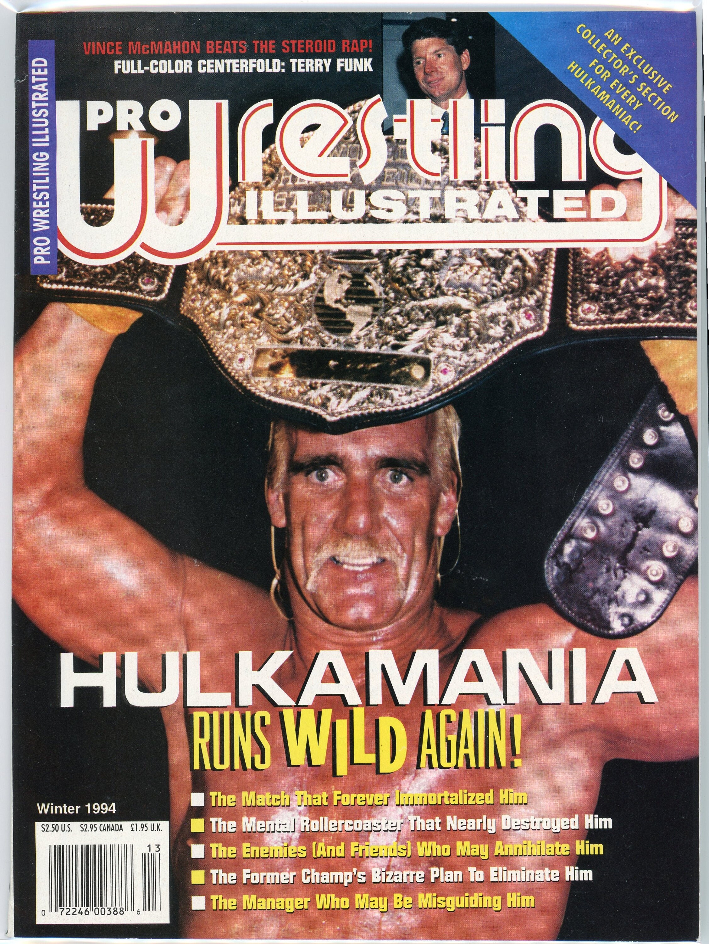PWI Pro Wrestling Illustrated Magazine winter, 1994 Hulk Hogan - Etsy